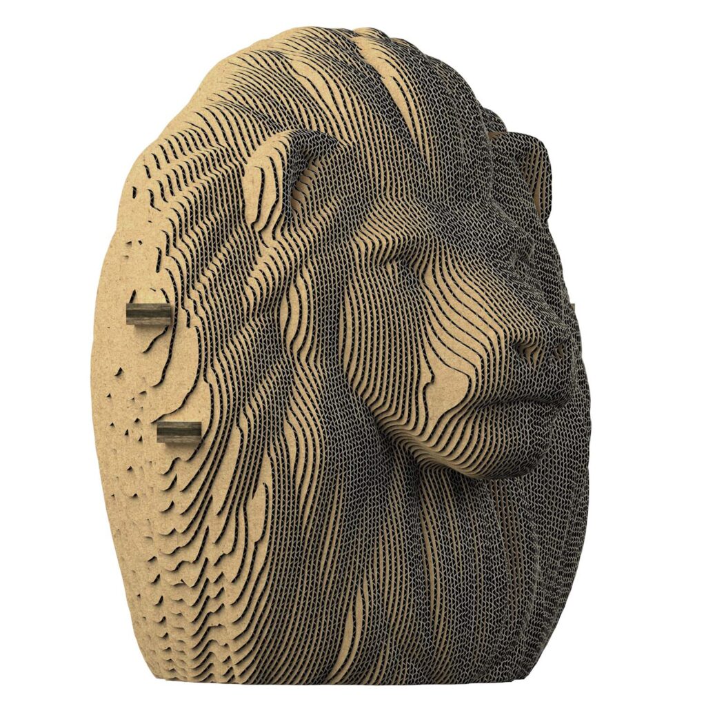 Puzzle-sculpture 3D en carton Lion | Сreatifwood