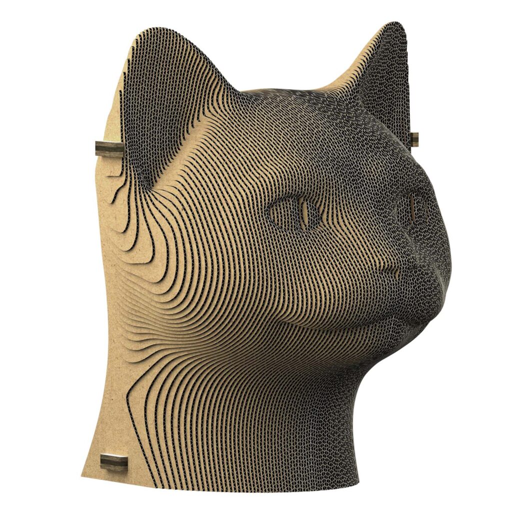 3D cardboard puzzle-sculpture Cat | Сreatifwood